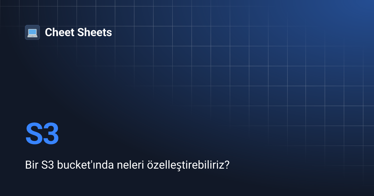 S3 | Cheet Sheets