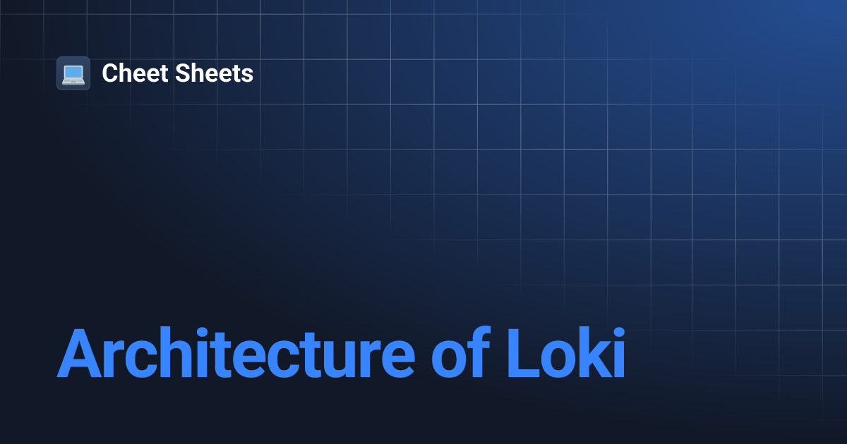 Architecture of Loki | Cheet Sheets